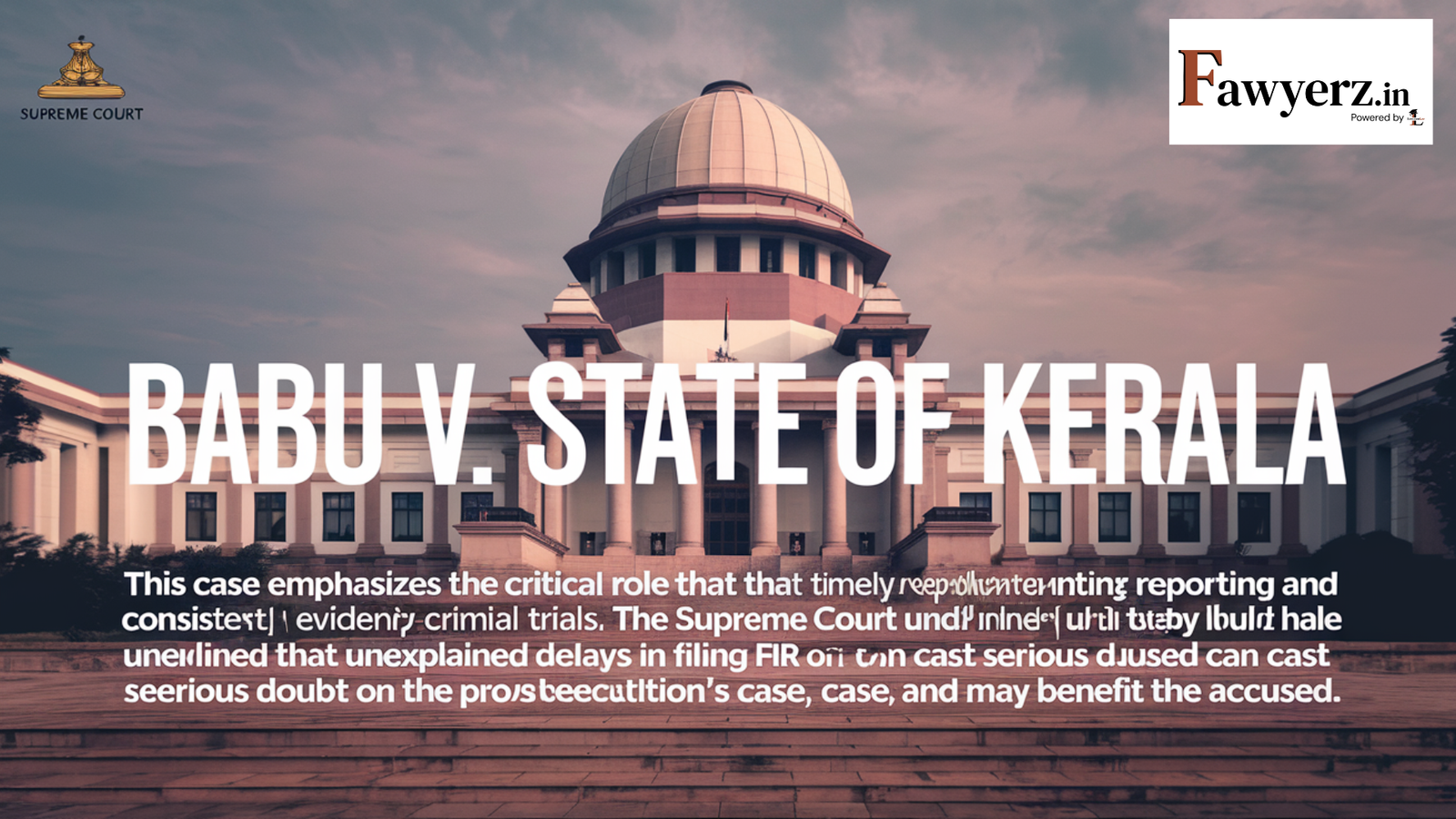 Babu V. State Of Kerala 2010 (Case Summary)